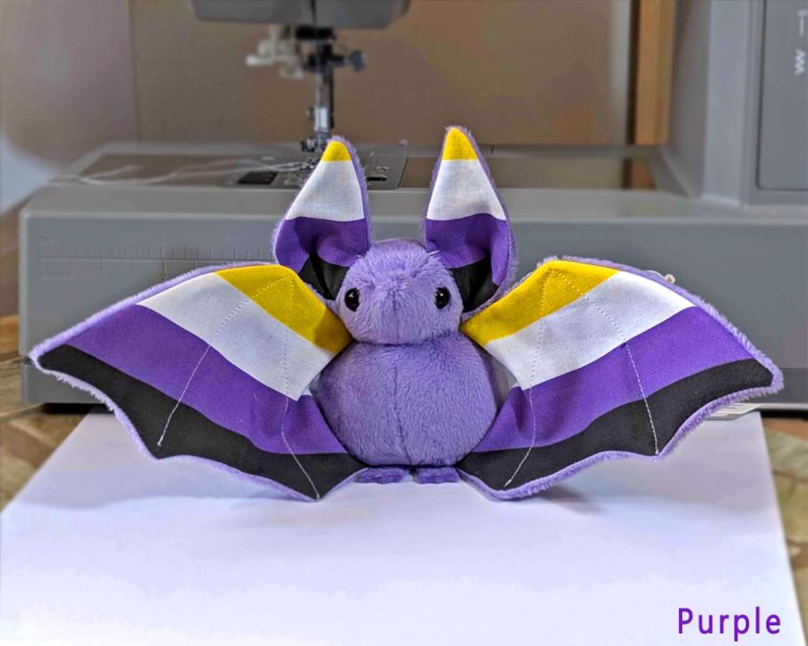 Handmade Non-binary Pride Bat Doll - Multiple Colour Options - Made to ...
