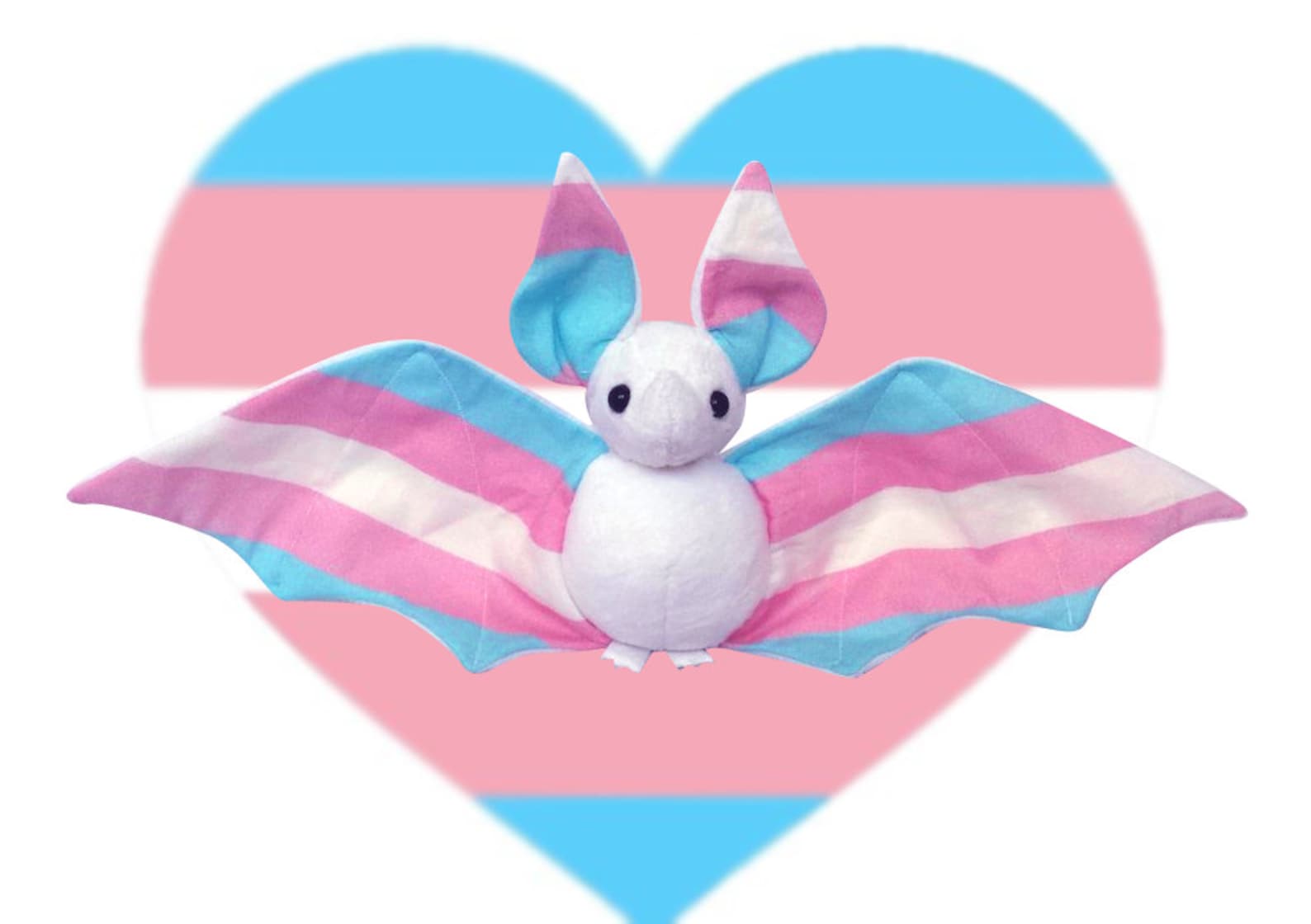 Handmade White Transgender Pride Bat Doll - Made to Order LGBTQIA Gift ...