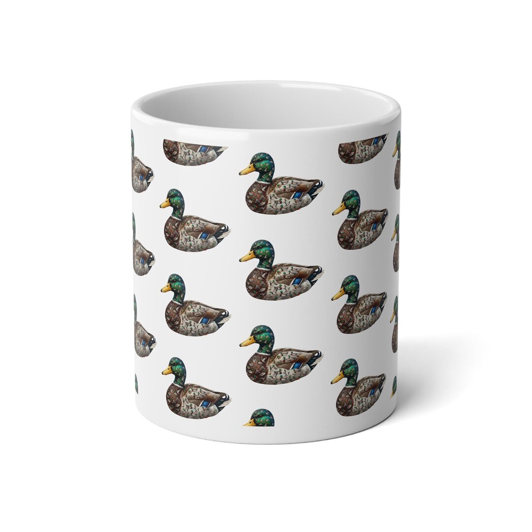 Mallard Duck Pattern 20oz Mug | Jumbo Coffee Mug, Duck Lover Gift, - Etsy
