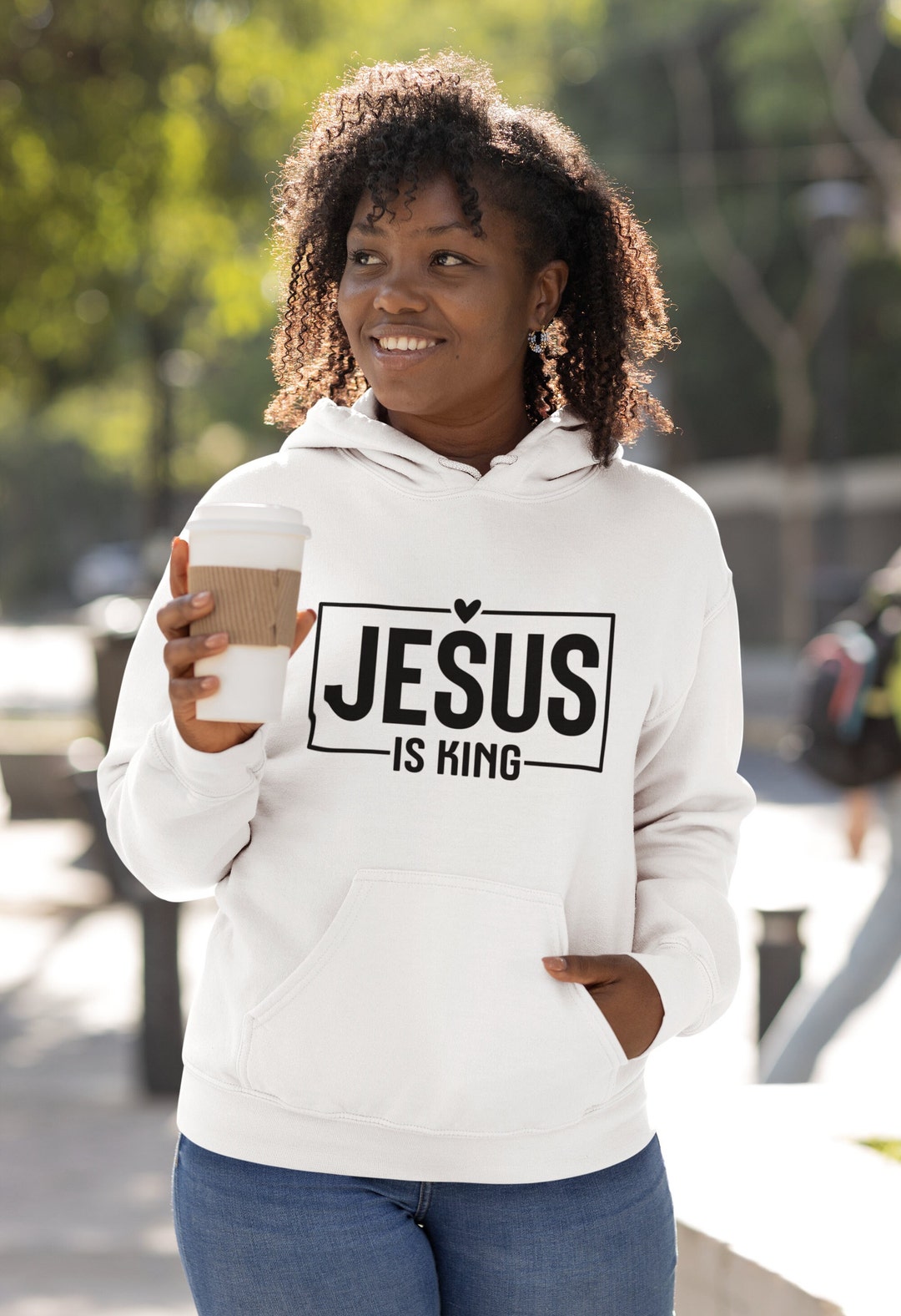 Jesus is King Christian Hoodie, Jesus Clothes, Faith Based Hoodie, God ...