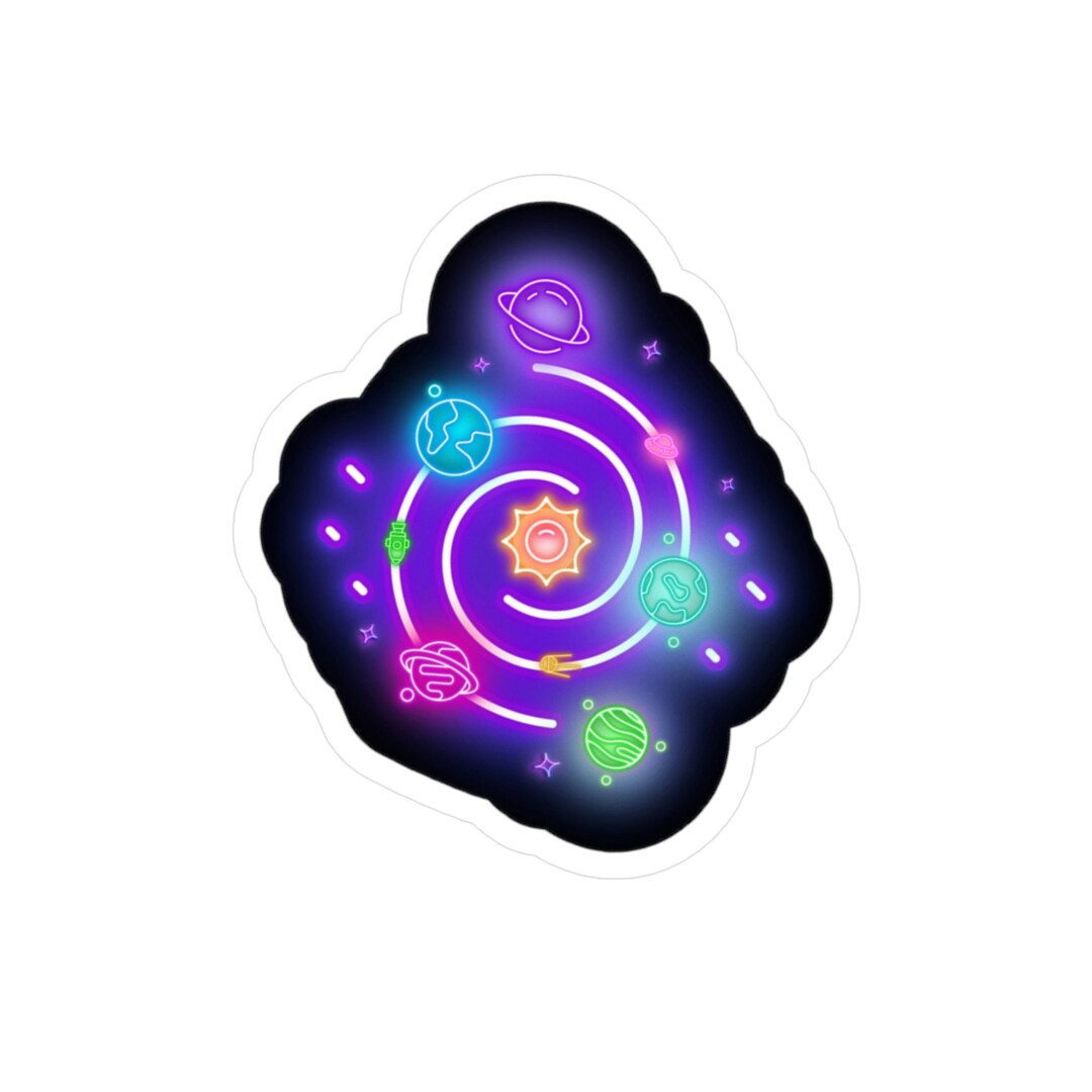 Neon Solar System Kiss-cut Vinyl Decals - Etsy