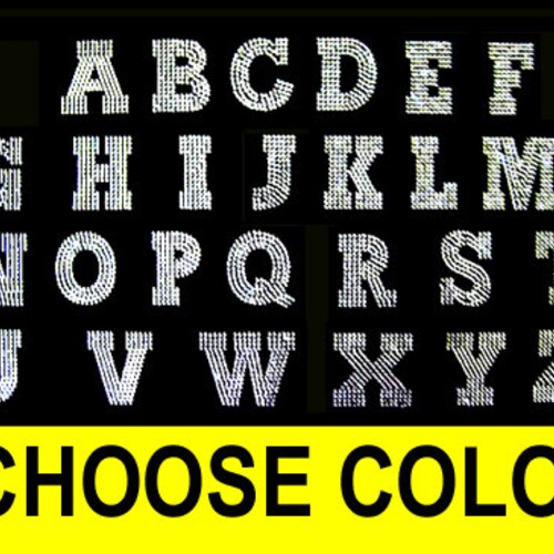 Pick Any 10 Letters Alphabet Clear Rhinestone Iron on Hotfix - Etsy