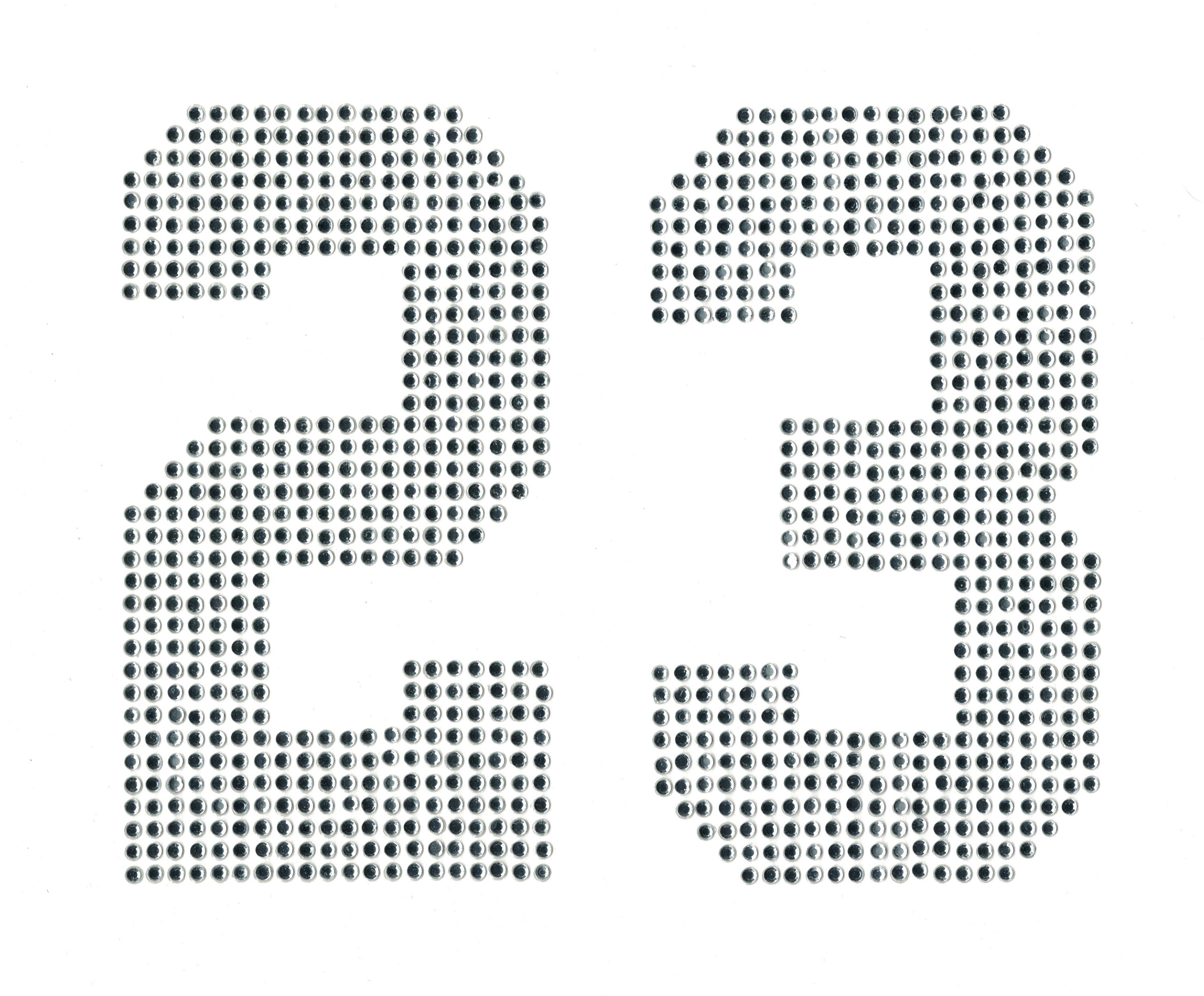Pick Any Large Number 0 to 9 - Clear Rhinestone Iron on Transfer Bling ...