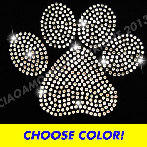 Iron on Paws vinyl Dog Paw Decals Heat Transfer Choose Your | Etsy