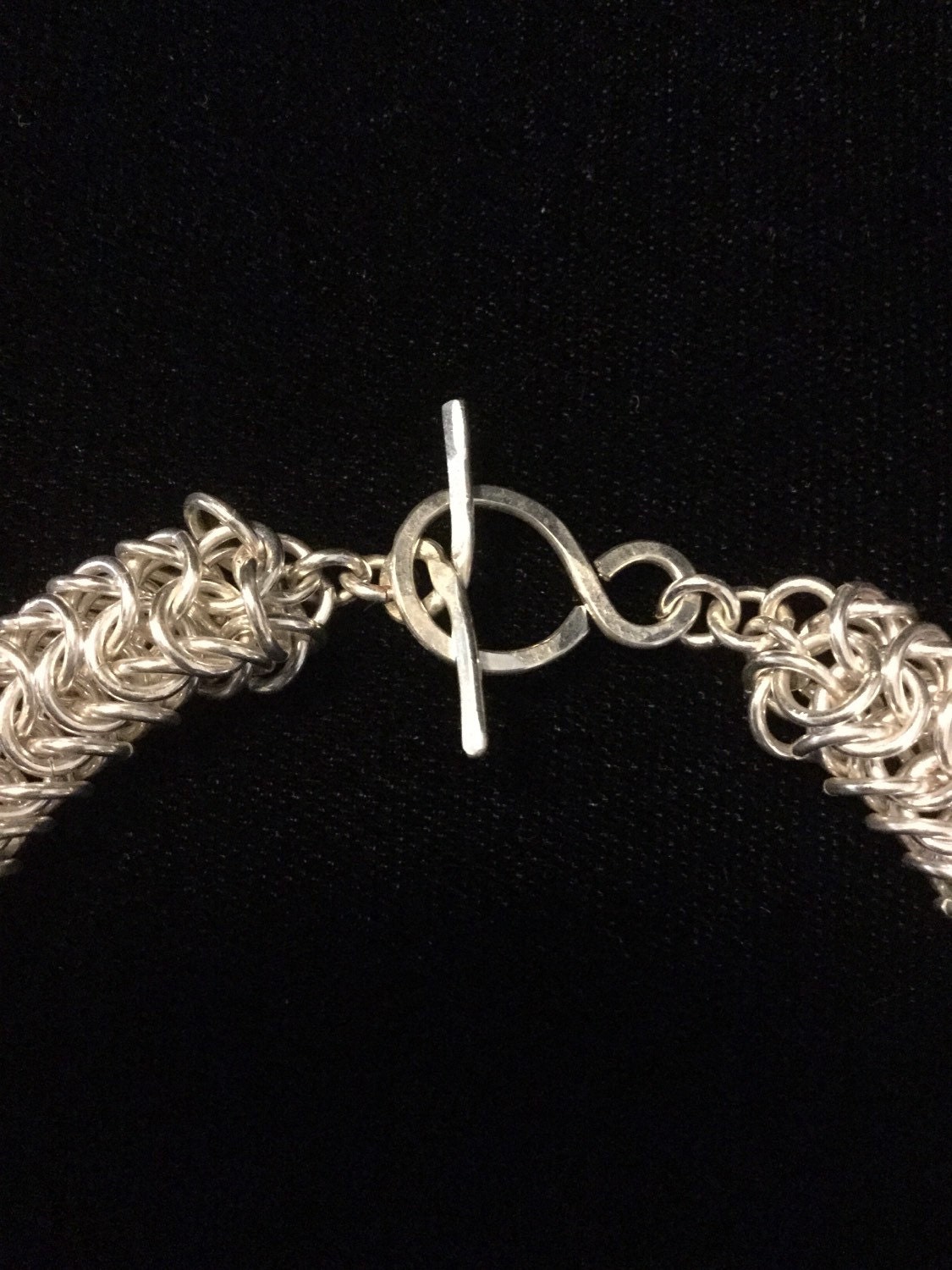 Sterling Silver Chain Mail Bracelet, Silver Chainmaille Bracelet With ...