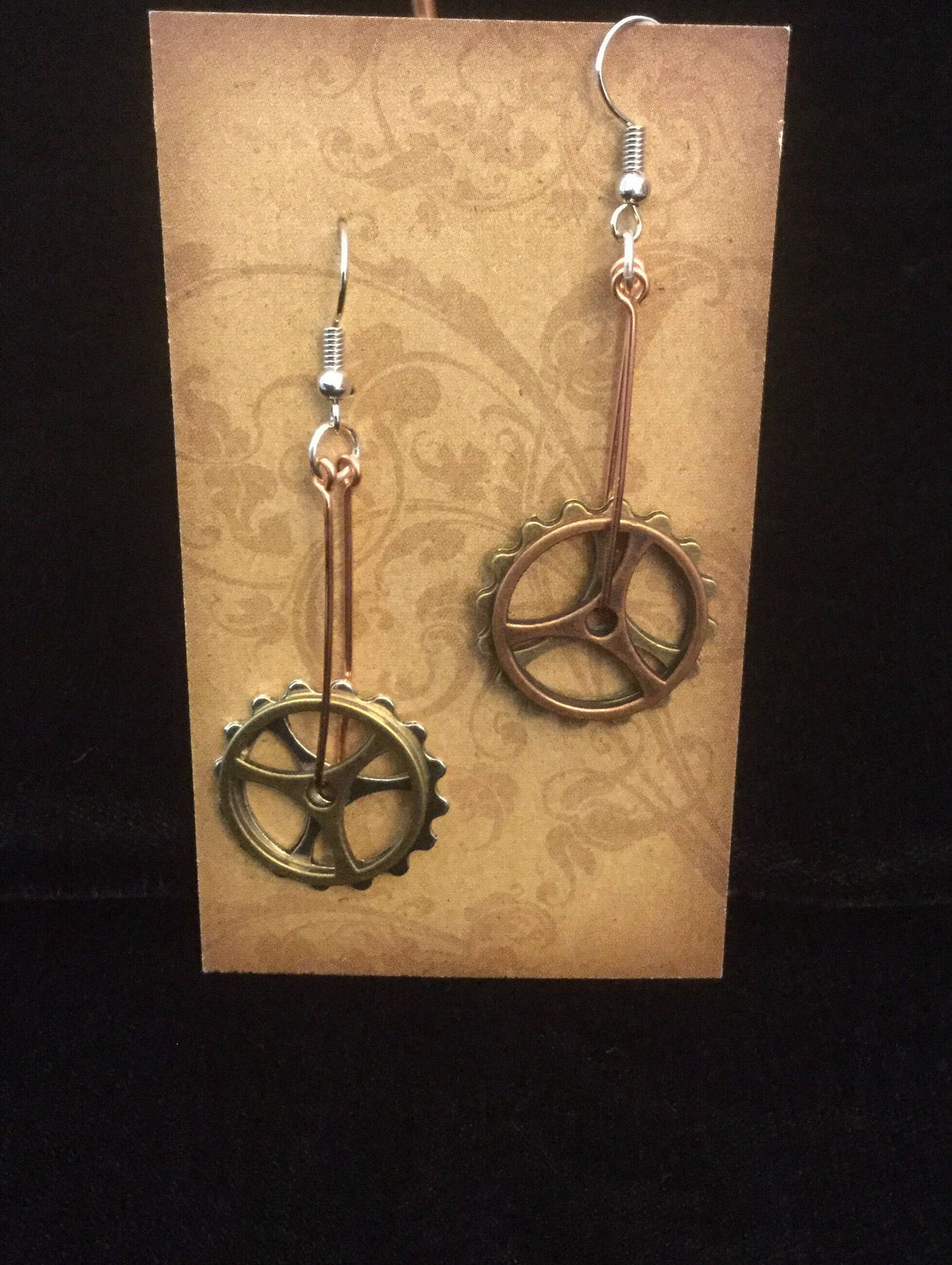 Watch Gear Earrings, Long Clockwork Earrings, Steampunk Earrings ...