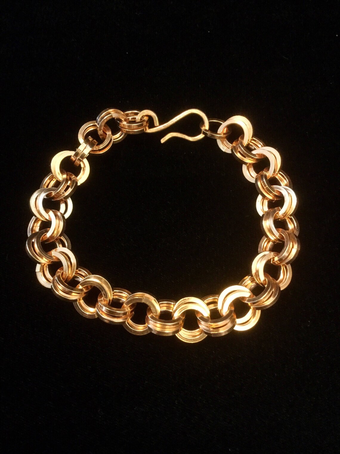 Copper Chain Mail Bracelet, Chunky Copper Chainmaille Bracelet, Men's ...