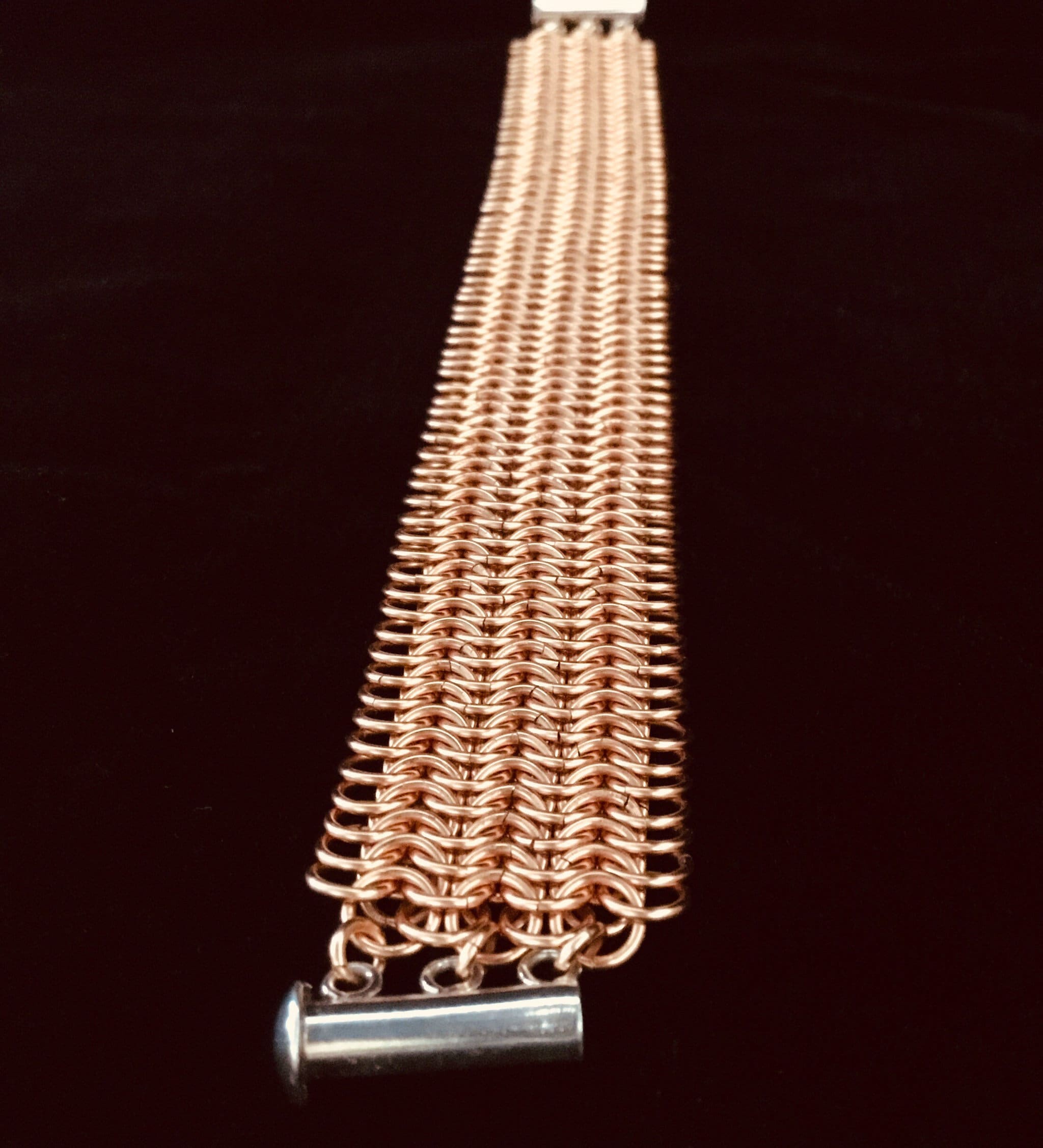 Copper Chainmail Cuff Bracelet, Handmade Copper Chainmaille Bracelet ...
