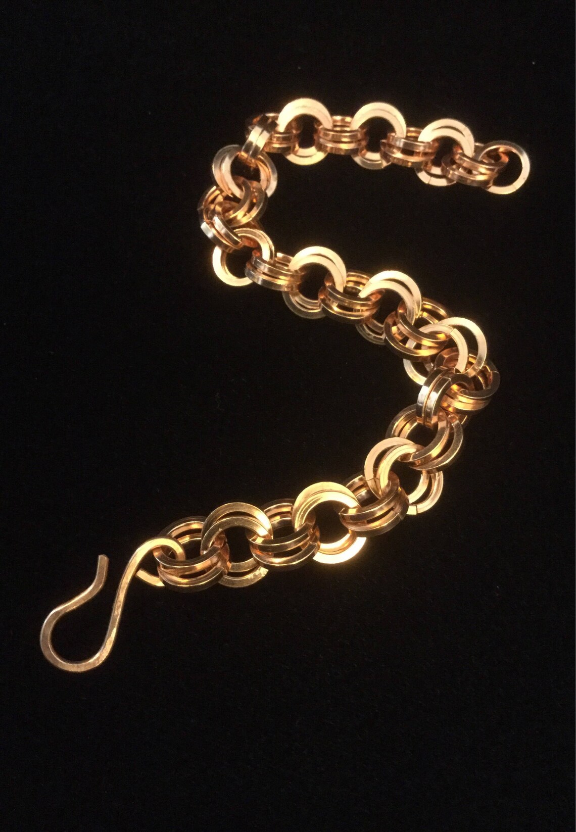 Copper Chain Mail Bracelet, Chunky Copper Chainmaille Bracelet, Men's ...