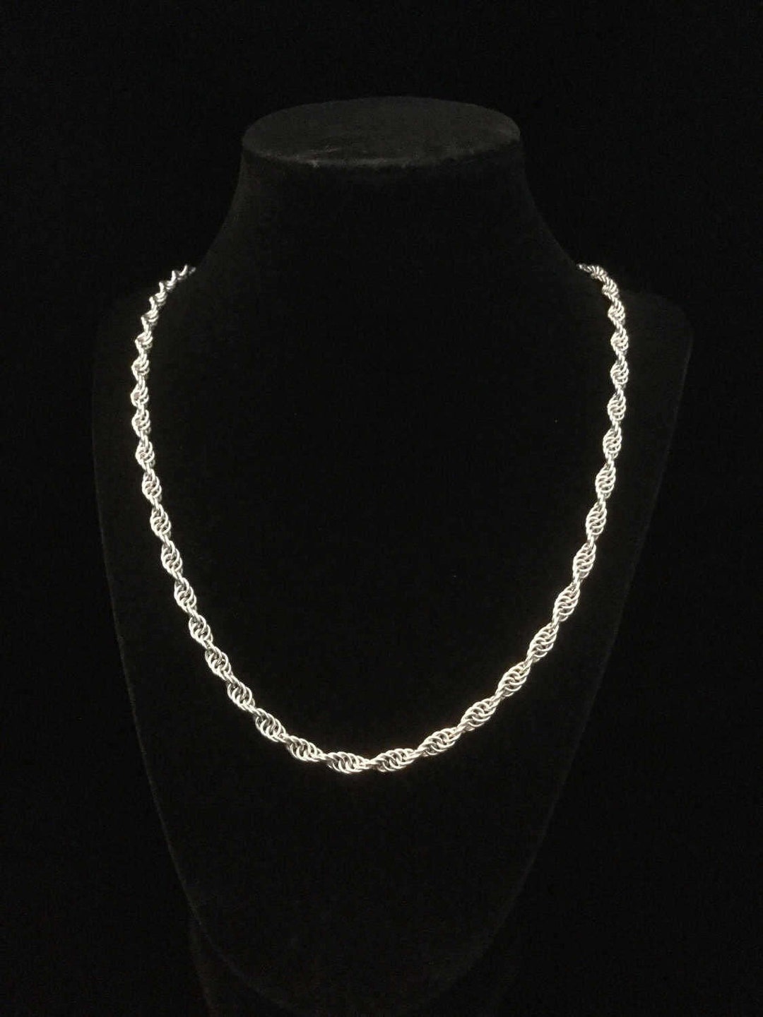 Sterling Silver Spiral Chainmail Chain, Chunky Hand Made Sterling ...