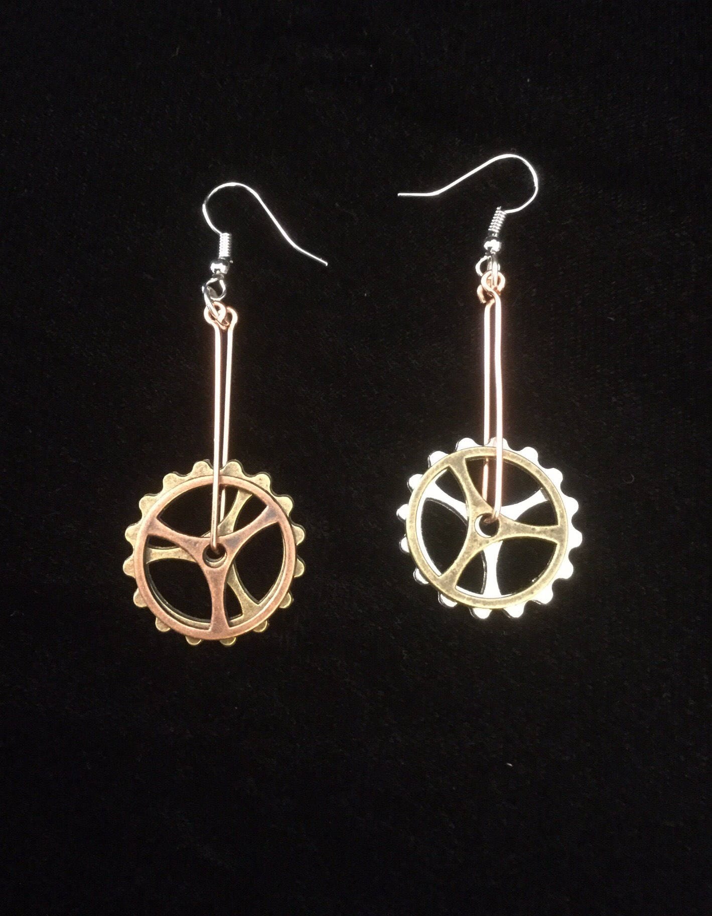 Watch Gear Earrings, Long Clockwork Earrings, Steampunk Earrings ...