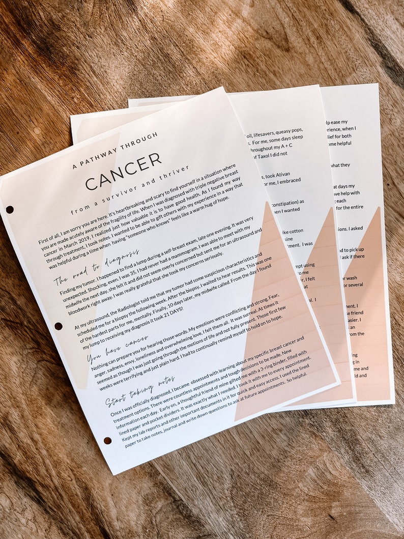 Printable Any Cancer Guide Planning Pages Cancer Planner PDF Download ...