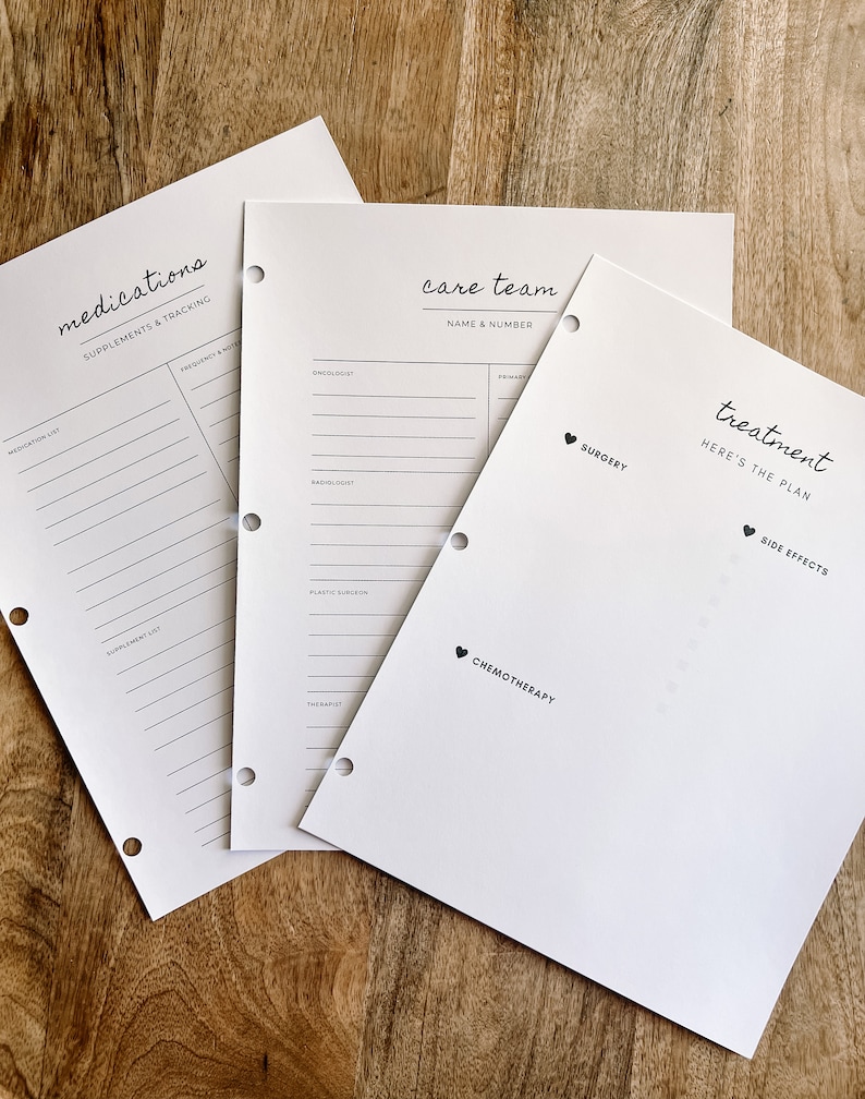 Printable Breast Cancer Guide Planning Pages PDF Download Planner Guide ...