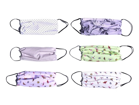 SIMPLE Fabric Face Mask with BLACK Elastic / Cloth Face Covering