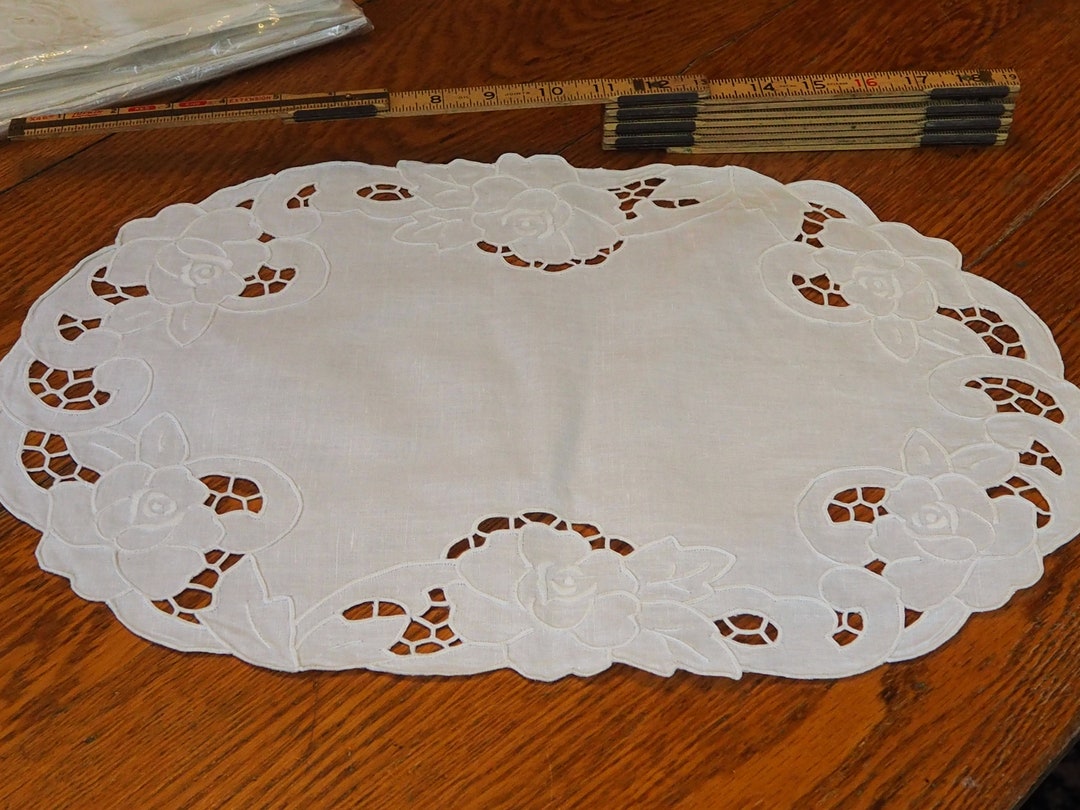 Cutwork Embroidered Placemats, Napkins, and Coasters 2 Sets of 6 NOS - Etsy