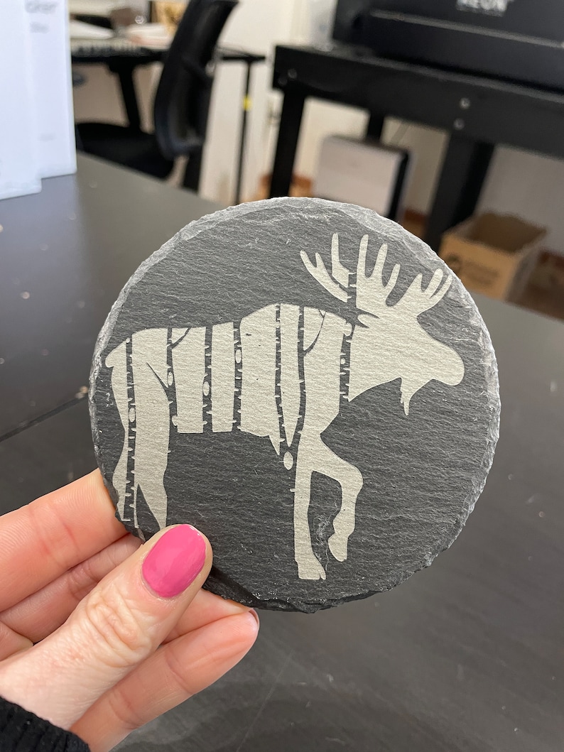 Custom Lake Coasters Natural Slate Stone Coasters Slate - Etsy