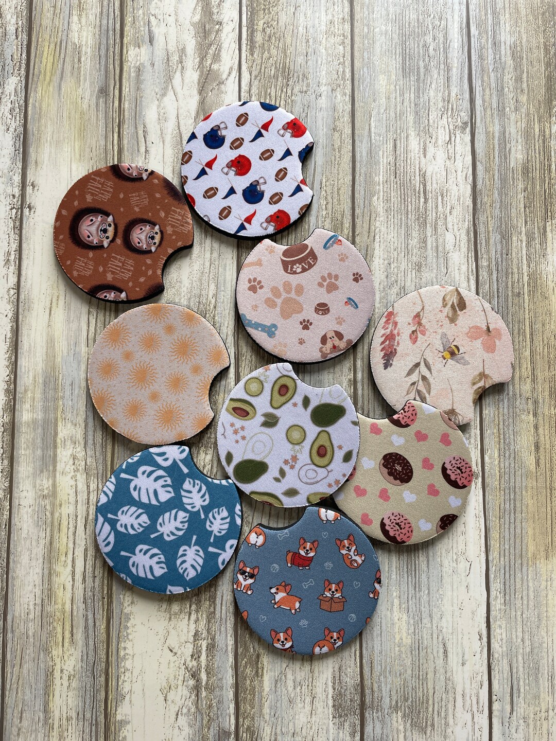 Cute Car Coasters, Car Coasters Set of 2, Car Accessories for Women ...