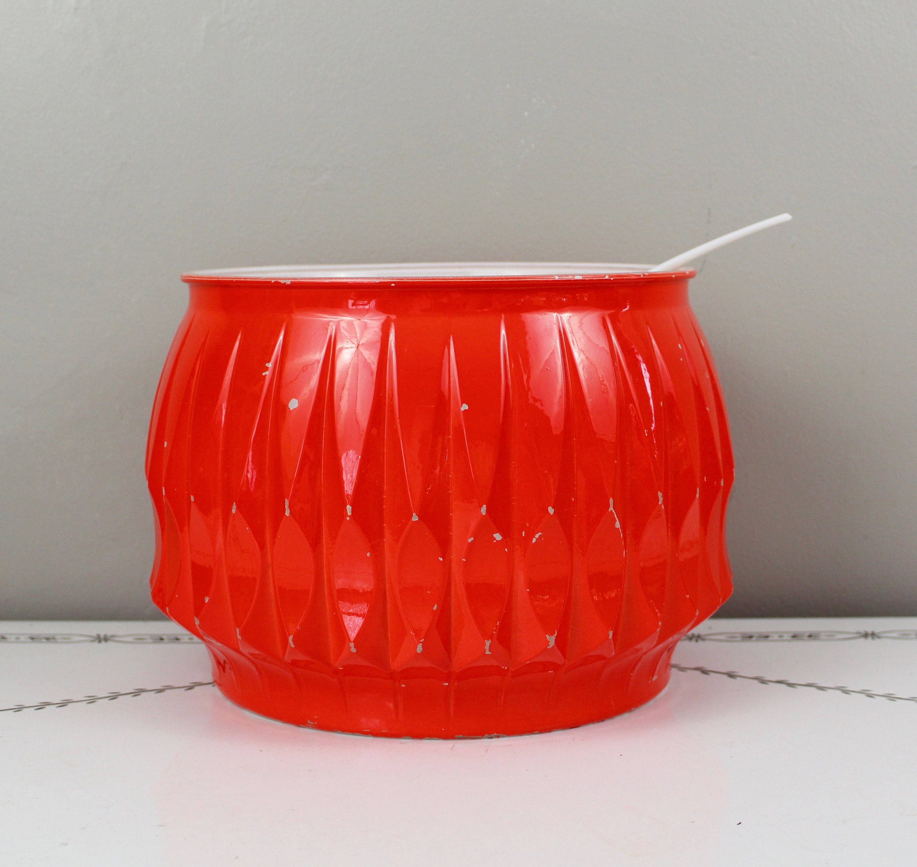 Tomato Red Punch Bowl - Etsy