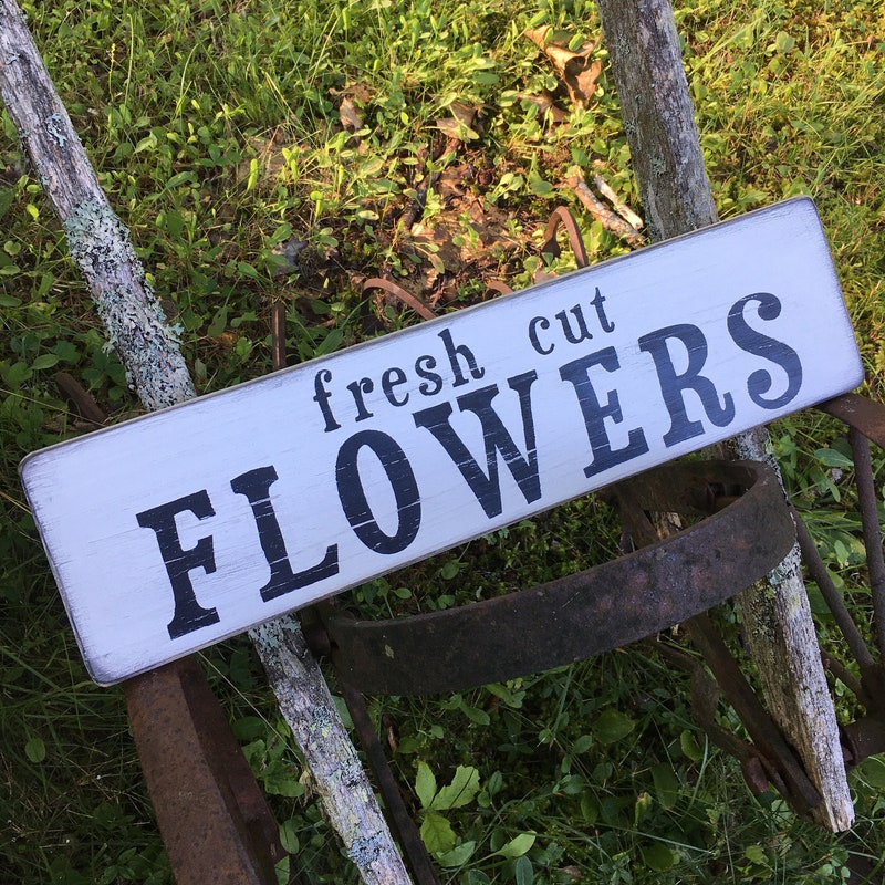 Fresh Cut Flowers Sign - Etsy