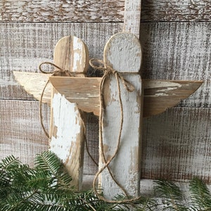Rustic Angel Christmas Tree Topper, Wood Angel - Etsy