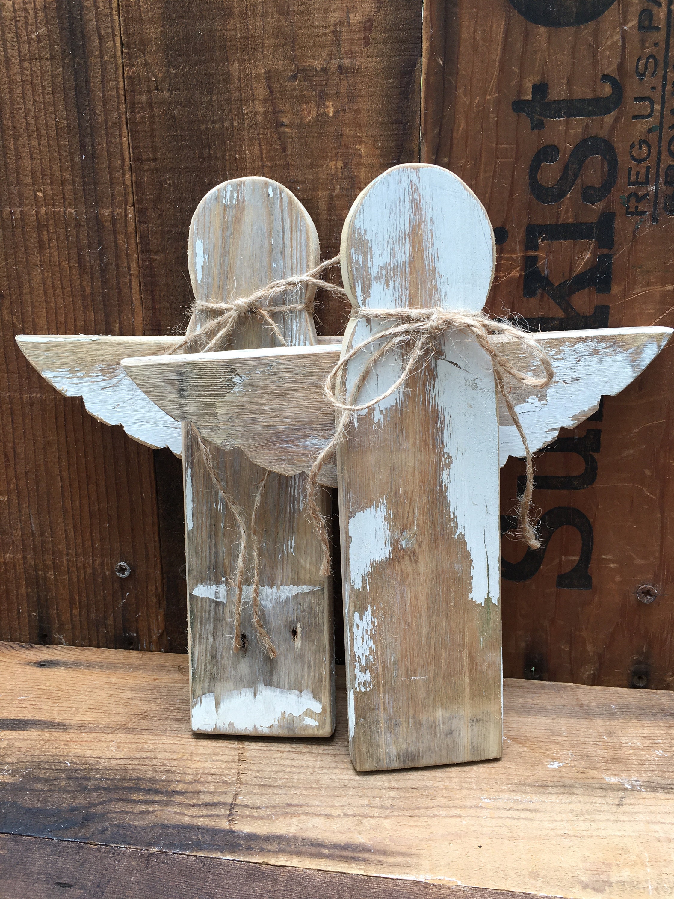 Rustic Angel Christmas Tree Topper Wood Angel | Etsy