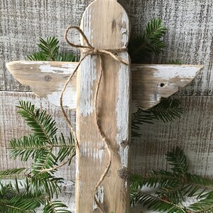 Rustic Angel Christmas Tree Topper Wood Angel Distressed | Etsy