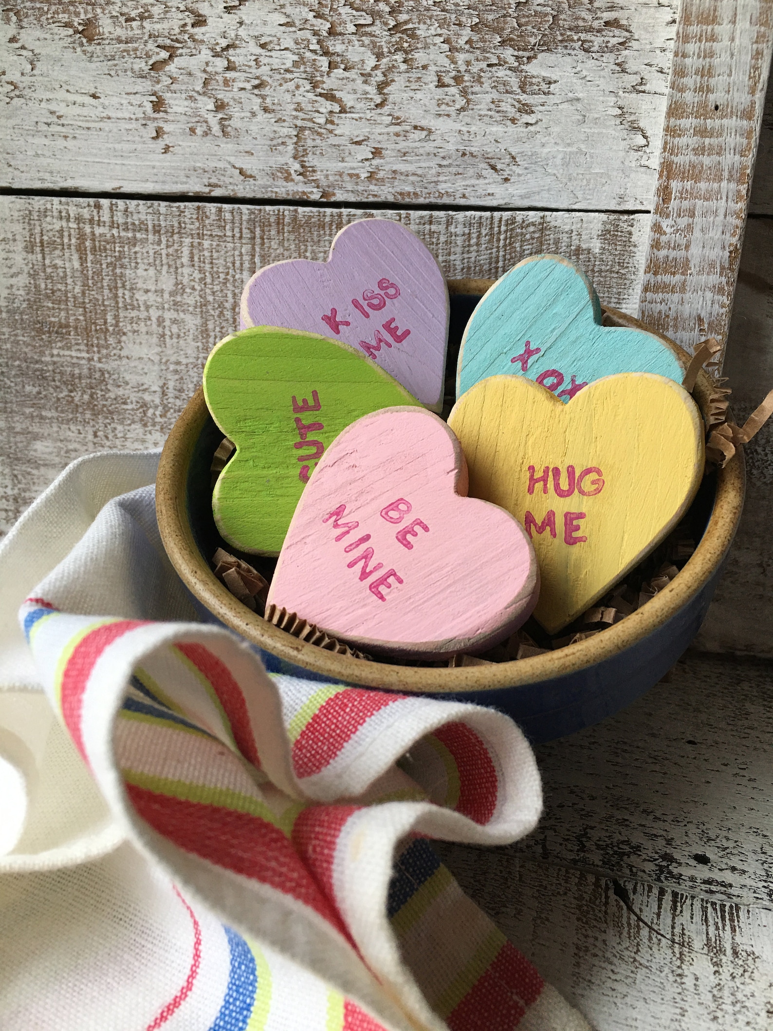 Valentines Day Hearts Conversation Hearts Bowl Fillers | Etsy