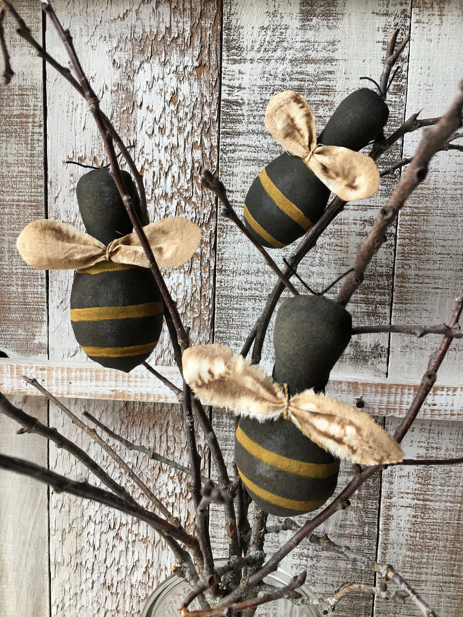 Bumble Bees Primitive Bumble Bees Bowl Fillers Bumble Bee - Etsy