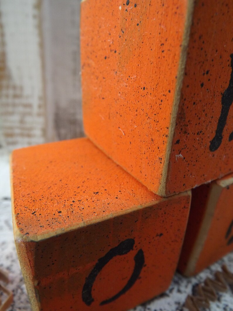 Halloween Blocks BOO Blocks | Etsy