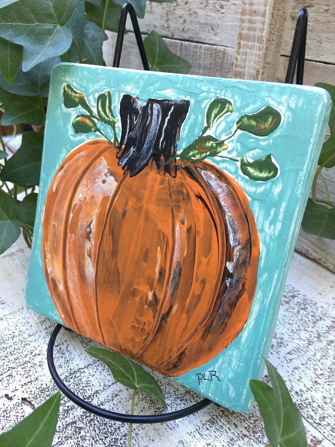 Acrylic Painting Abstract Pumpkin Painting Painted Wood | Etsy