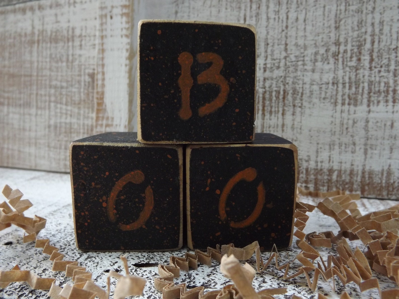 Halloween Blocks BOO Blocks | Etsy