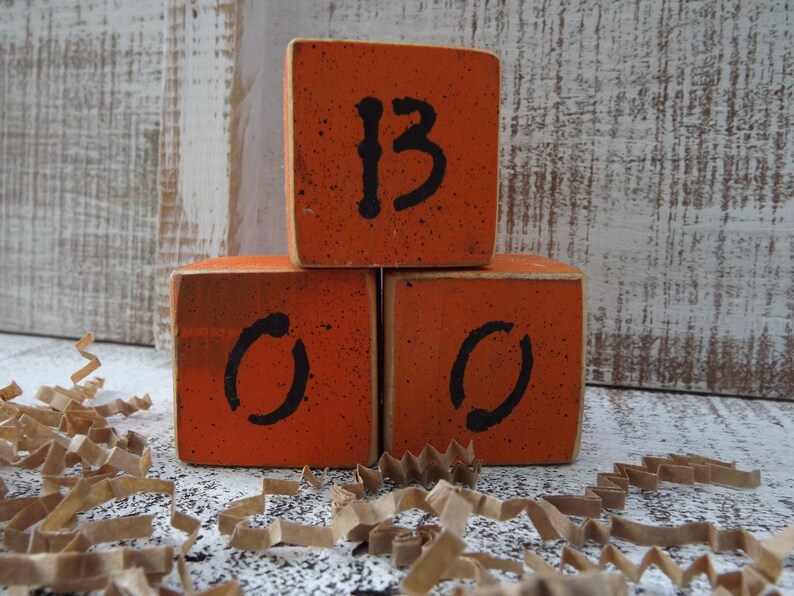 Halloween Blocks BOO Blocks | Etsy