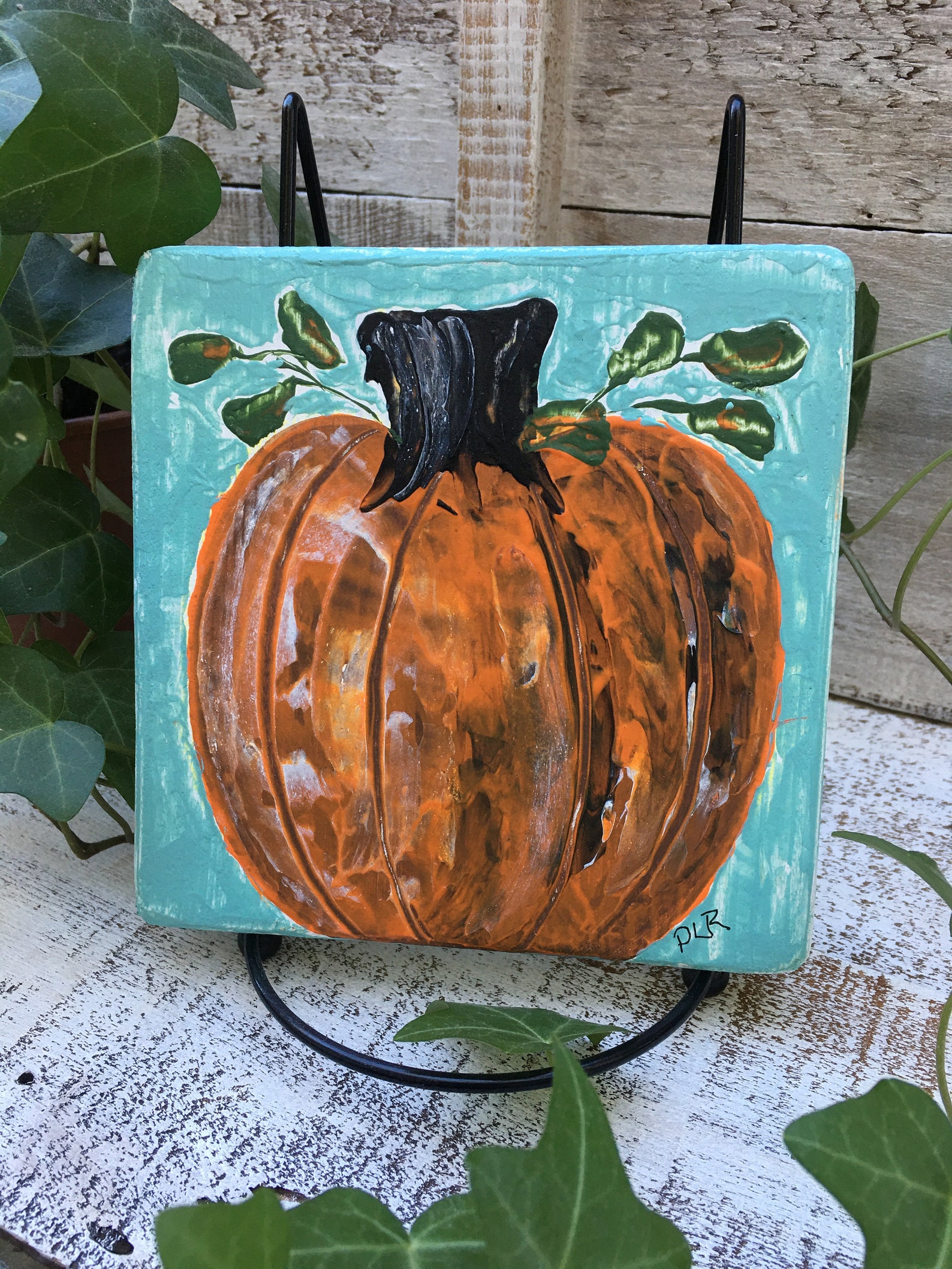 Acrylic Painting Abstract Pumpkin Painting Painted Wood | Etsy