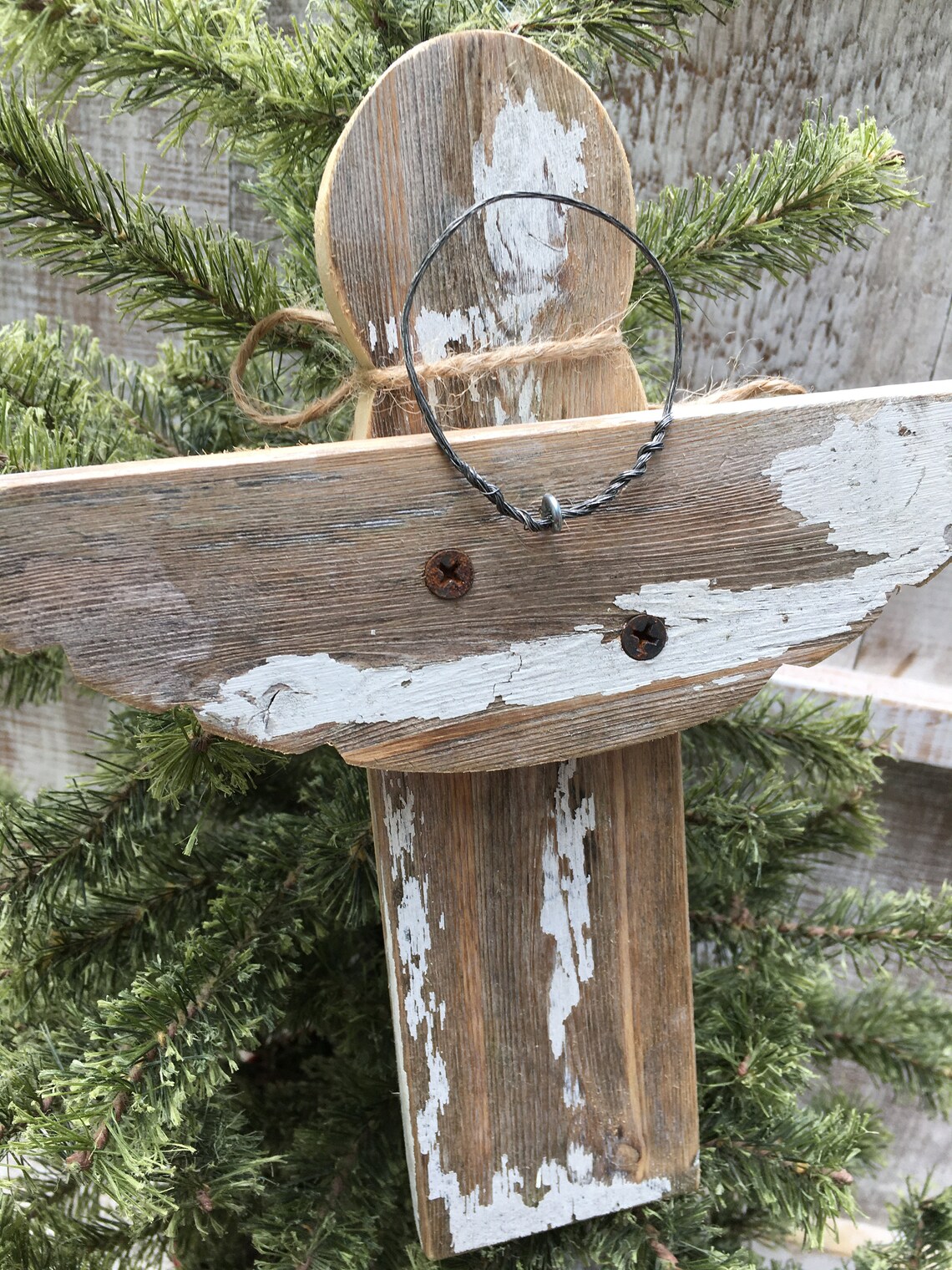 Rustic Angel Christmas Tree Topper Wood Angel - Etsy