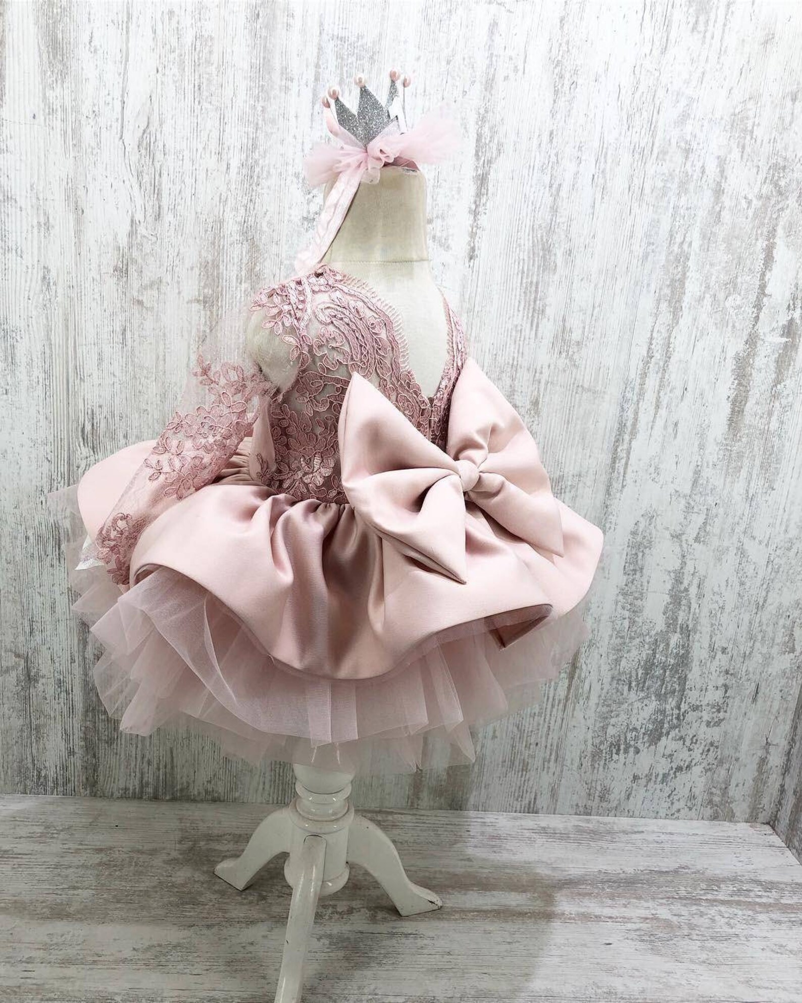Pink Lace Pageant Dress - Etsy