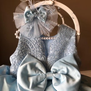 Blue Dress for Girls | Powder Blue Dress for Girls - Etsy