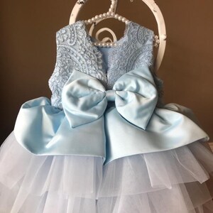 Blue Dress for Girls | Powder Blue Dress for Girls - Etsy
