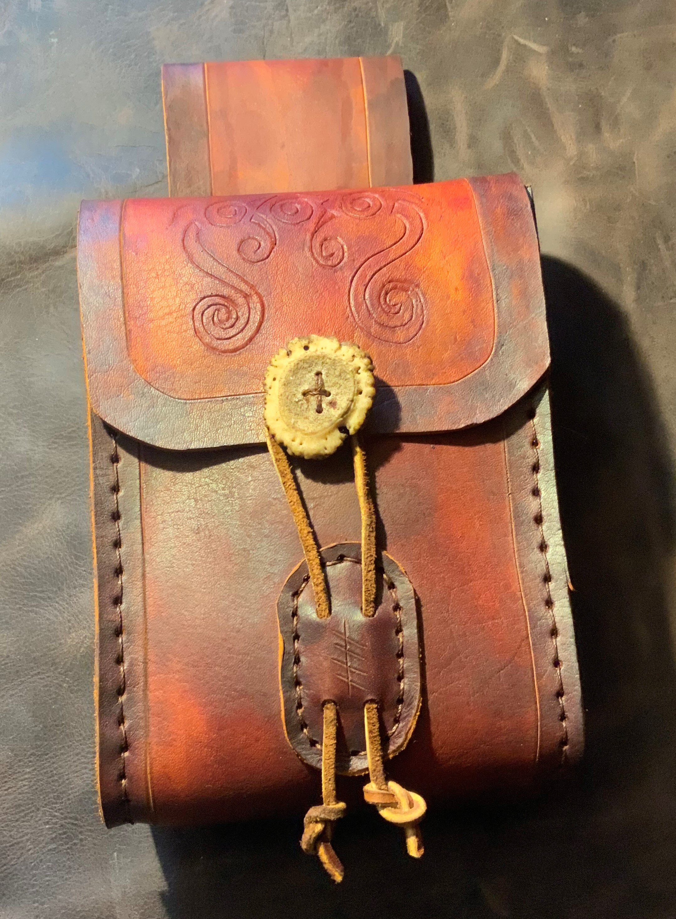 Leather Belt Pouch GOTLAND - Etsy