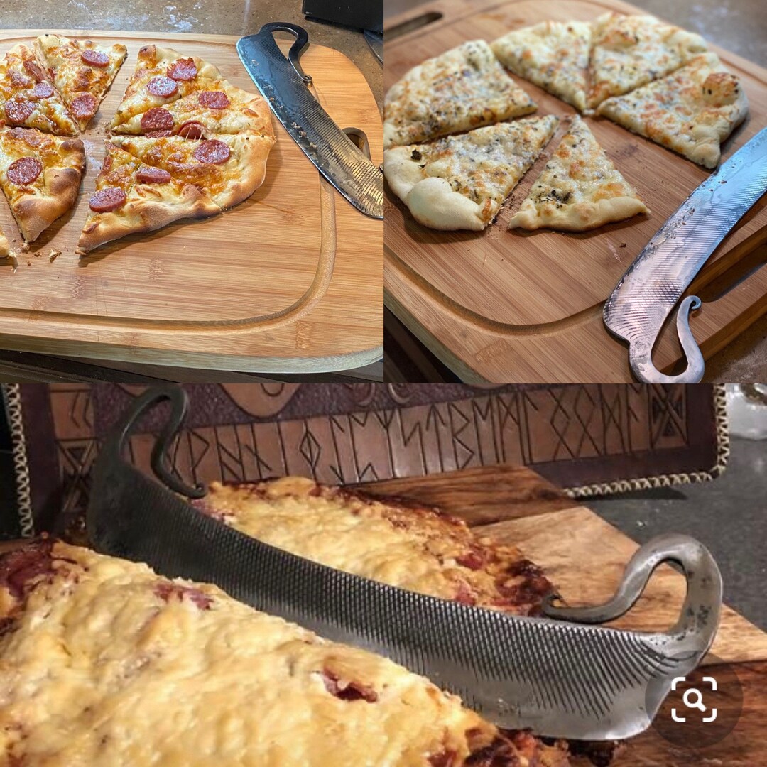 Hand Forged Pizza Cutter Upcycled From Farrier's Rasp TAGLIERINO - Etsy