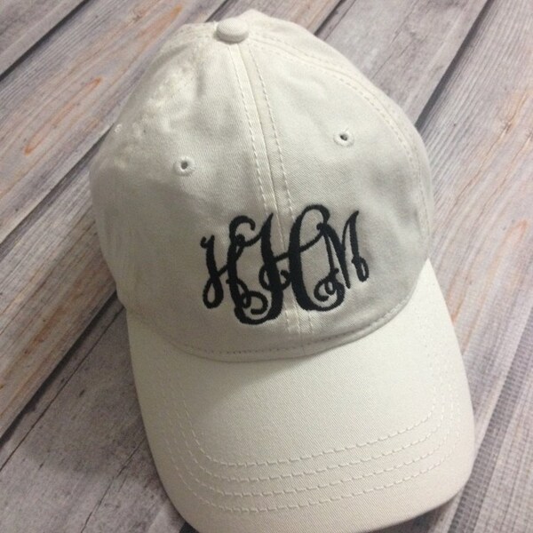 Monogrammed Ball Cap - Etsy