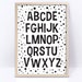 Alphabet Monochrome Printable Wall Art, Digital Abc Print Black and ...
