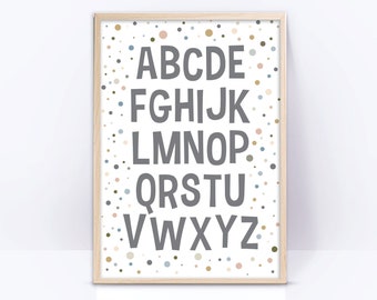 Minimalistic Printable Alphabet Wall Art ABC Digital - Etsy