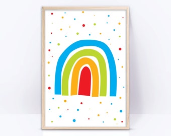 Printable Rainbow Art Print for Kids Room, Nursery, Kids Decor - Etsy
