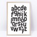 Printable Wall Art Black and White ABC Poster Alphabet - Etsy