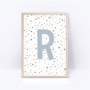 LETTER R Initial Letter Printable Wall Art, R Nursery Monogram, R Baby ...