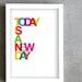 Today is a New Day Typography Print, Digital Colorful Art, Rainbow ...