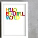 Hello Beautiful World Printable Wall Art, Playroom Typography Poster ...