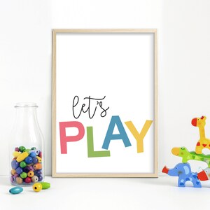 Set of 6 Playroom Kids Posters, Printable Wall Art, Colorful Neutral ...