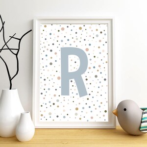 LETTER R Initial Letter Printable Wall Art, R Nursery Monogram, R Baby ...