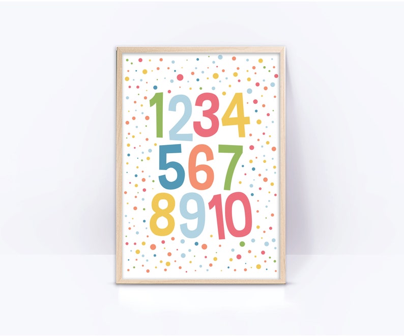 Set of 6 Playroom Kids Posters, Colorful Printable Wall Art, Alphabet ...